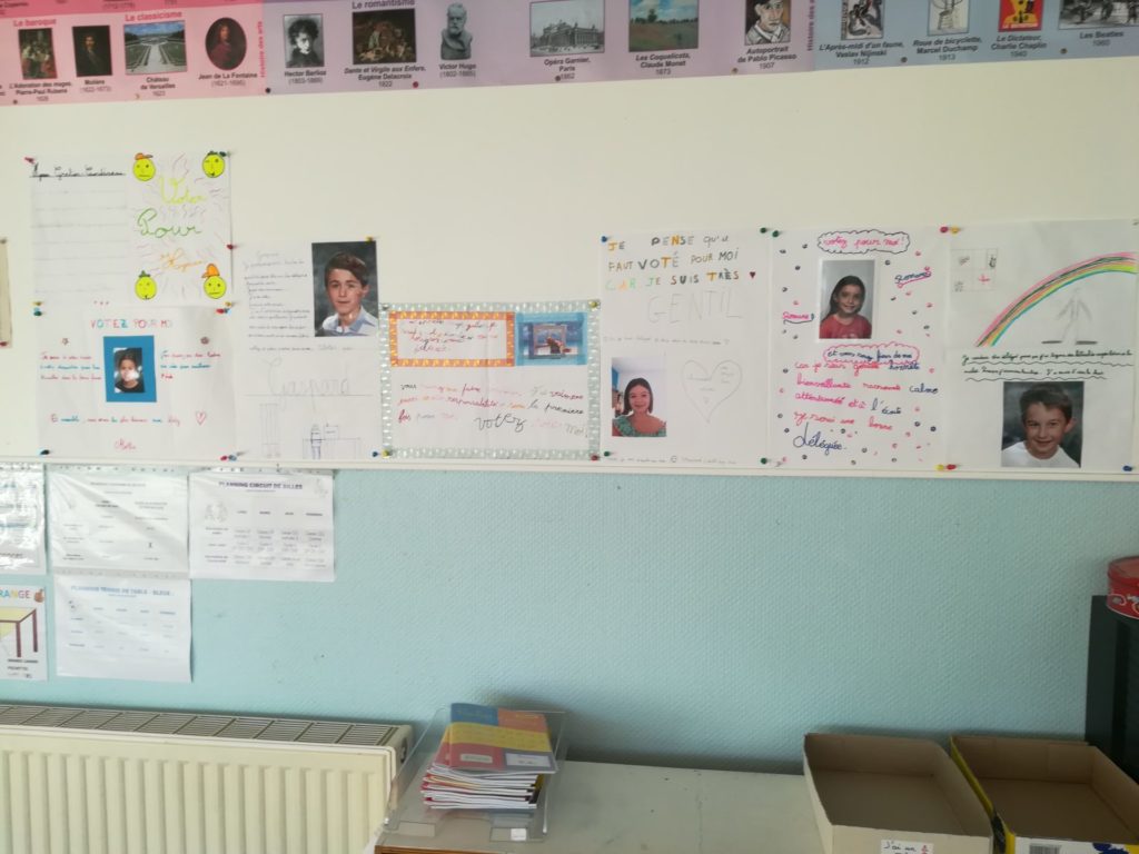 Election des délégués de classe CE1-CE2 – Ecole Sainte Famille – CLISSON