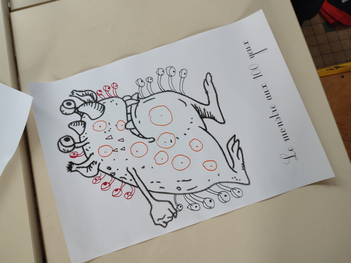 Les 100 jours – Atelier du monstre aux 100 yeux – Ecole Sainte Famille – CLISSON